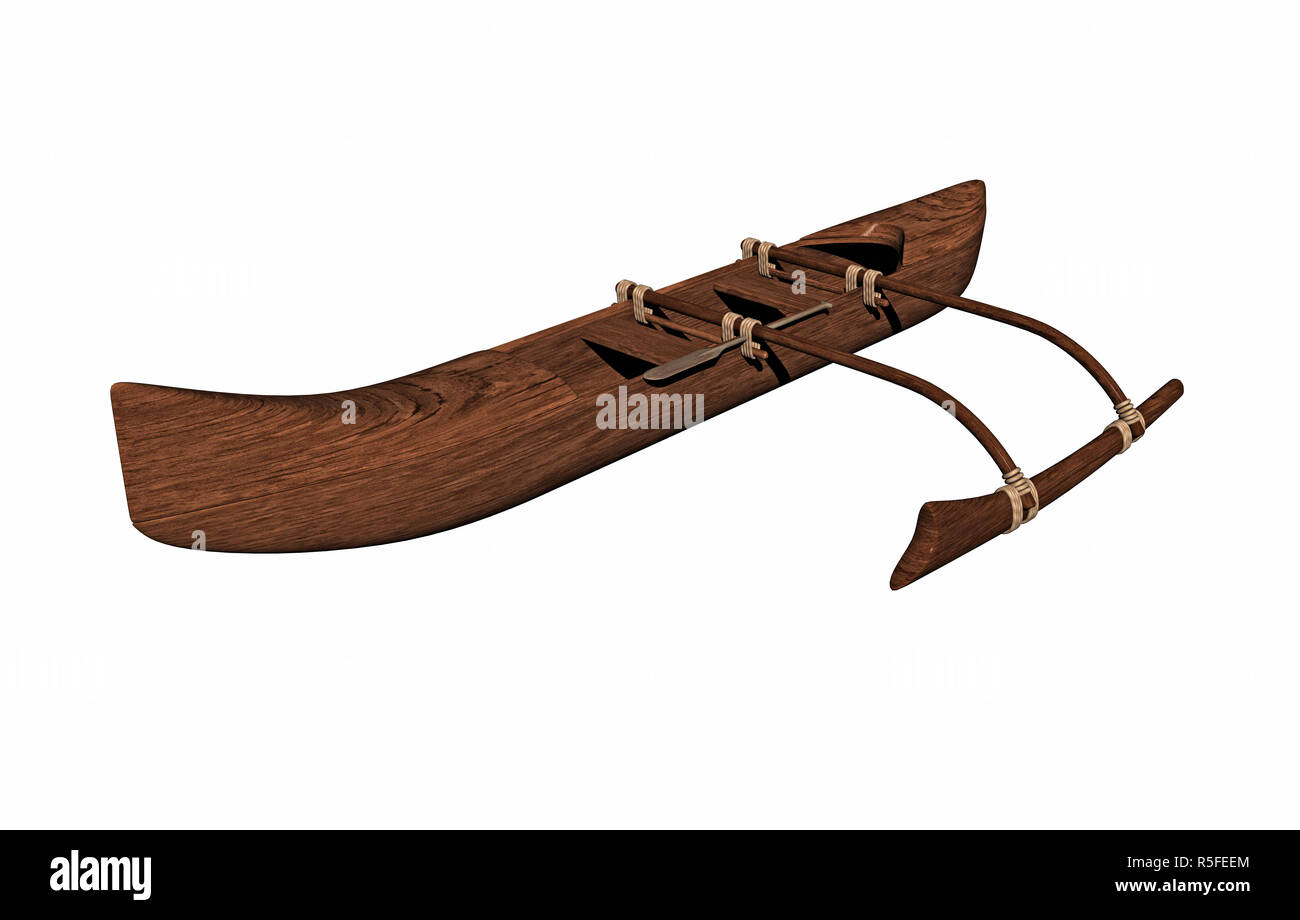 Fishing canoe Cut Out Stock Images & Pictures - Alamy
