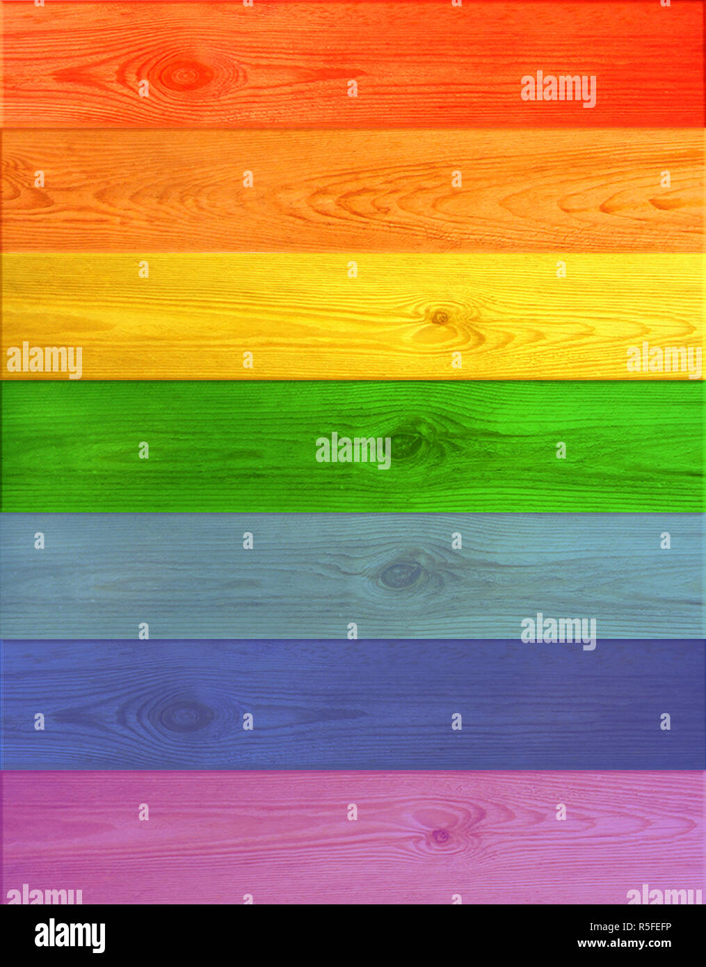 multicolored wooden horizontal boards in colors of rainbow Stock Photo ...