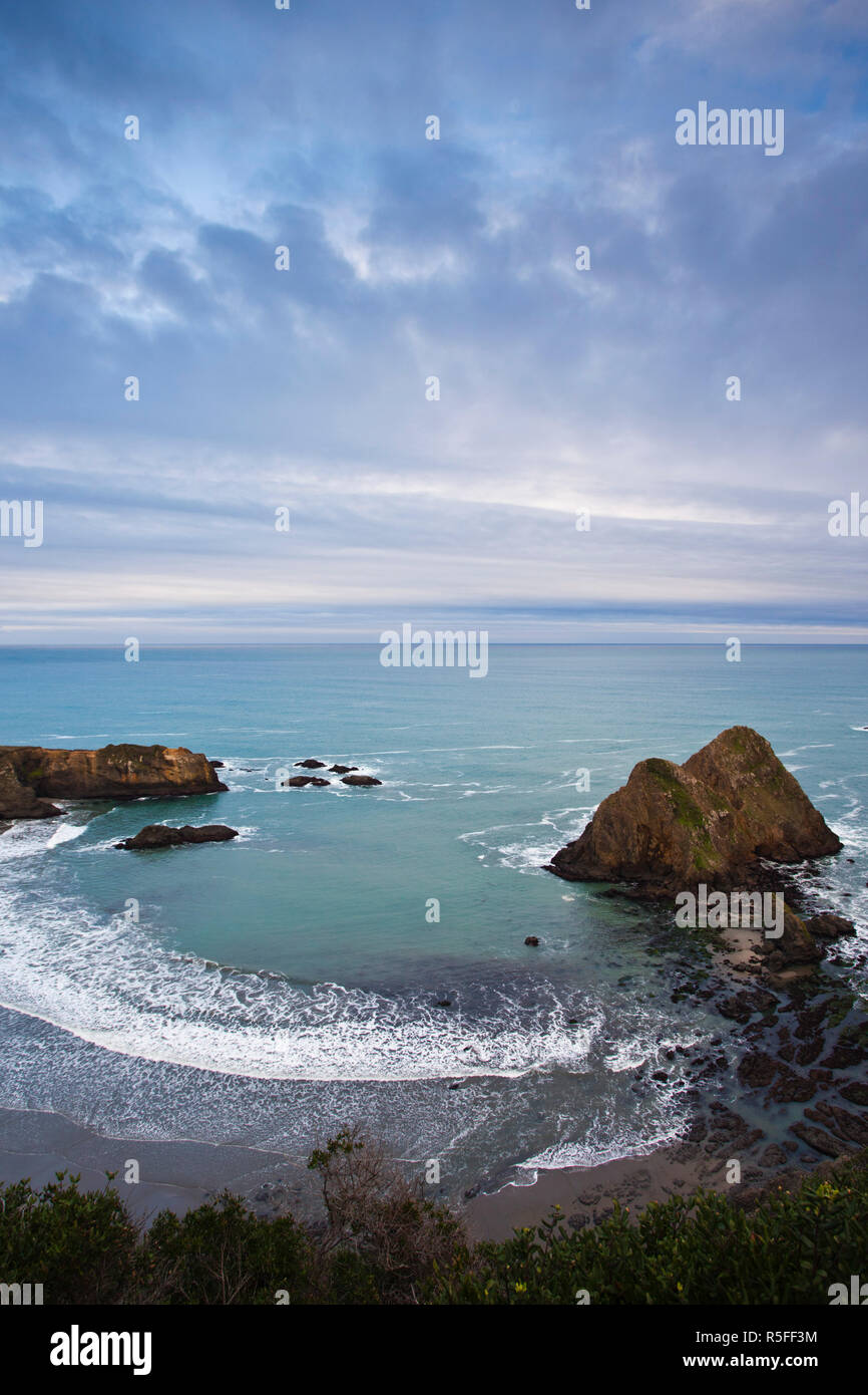 USA, California, Northern California, North Coast, Albion, elevated ...