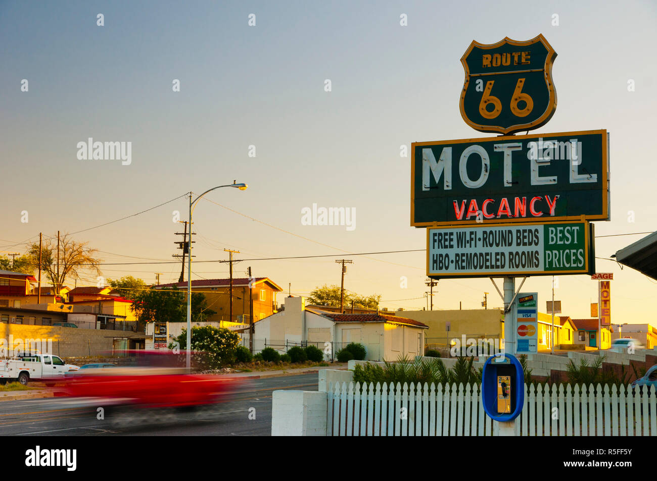 USA, California, Route 66, Barstow, Route 66 Motel Stock Photo - Alamy