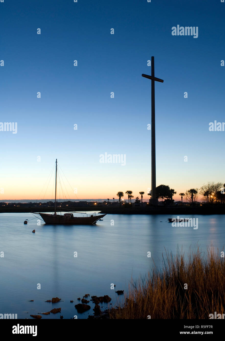 USA, Florida, Matanzas Bay, Saint Augustine, The Great Cross, Mission ...