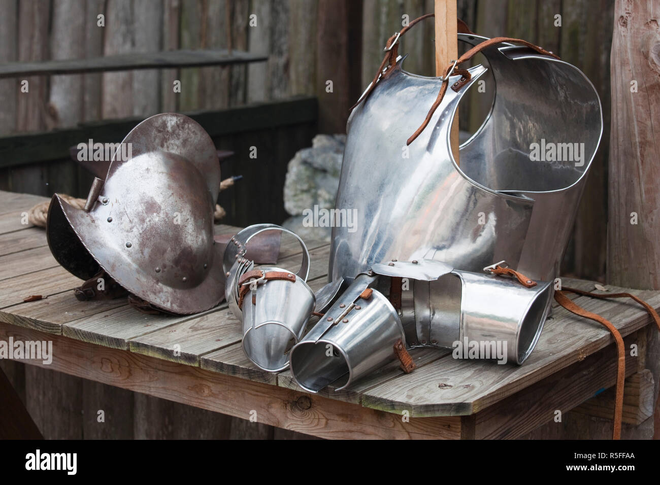USA, Florida, Bradenton, Hernando DeSoto National Memorial, site of old ...