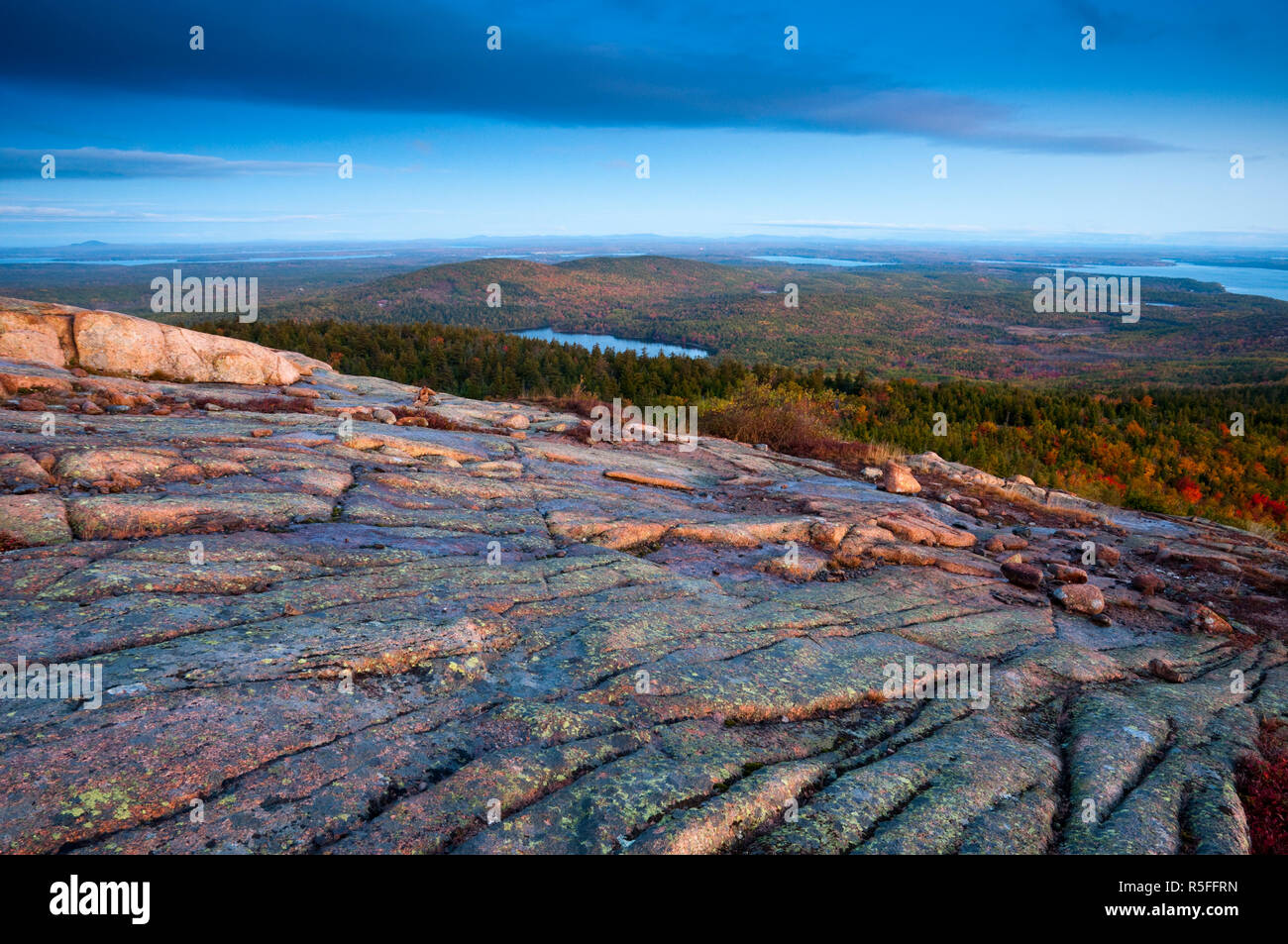 USA, Maine, Mount Desert Island, Acadia National Park, from Cadillac ...
