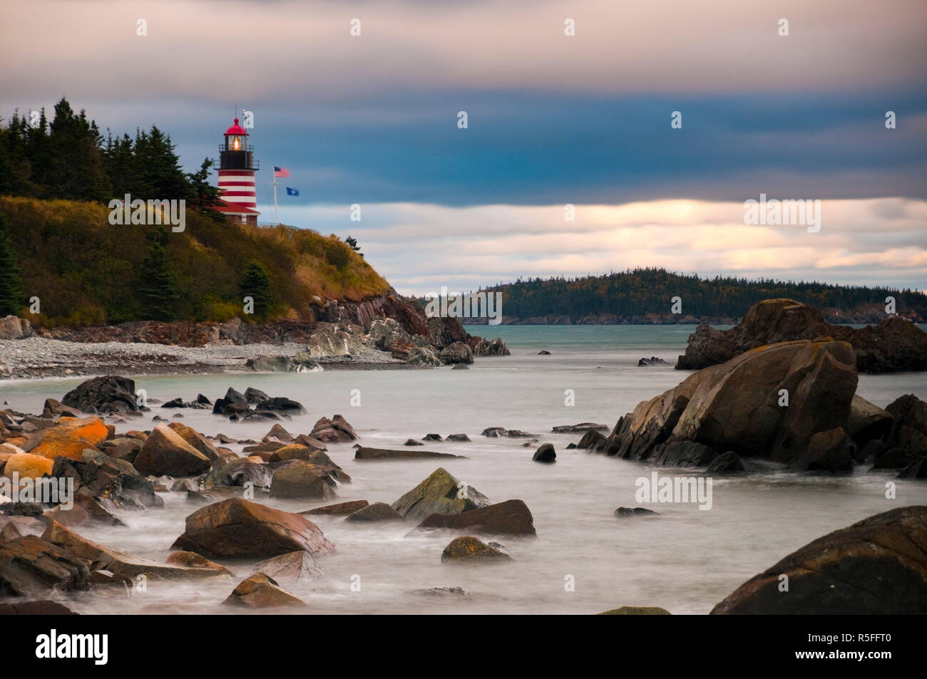 USA, Maine, Lubec, West Quoddy Lighthouse Stock Photo - Alamy