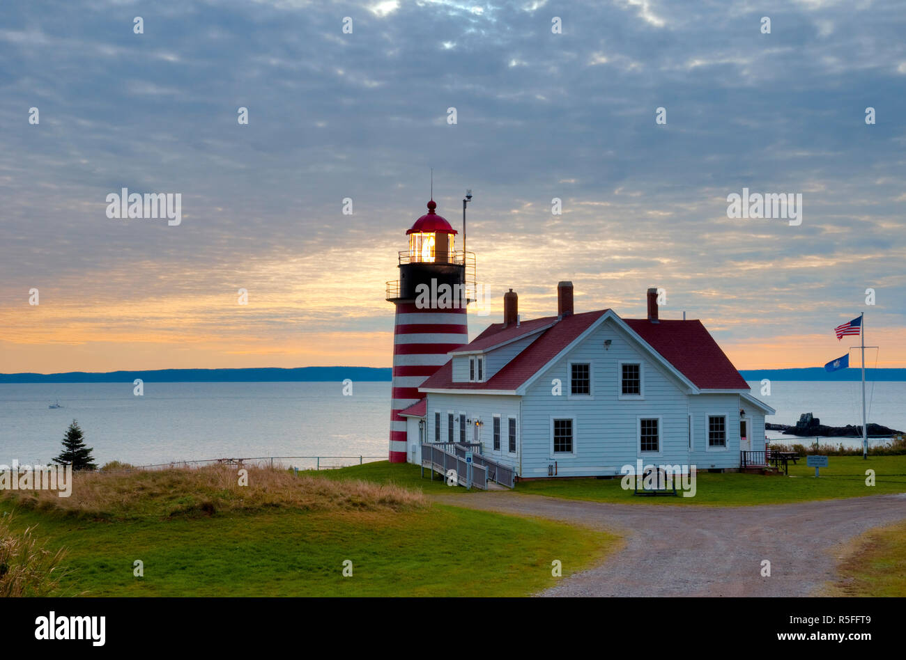 USA, Maine, Lubec, West Quoddy Lighthouse Stock Photo - Alamy