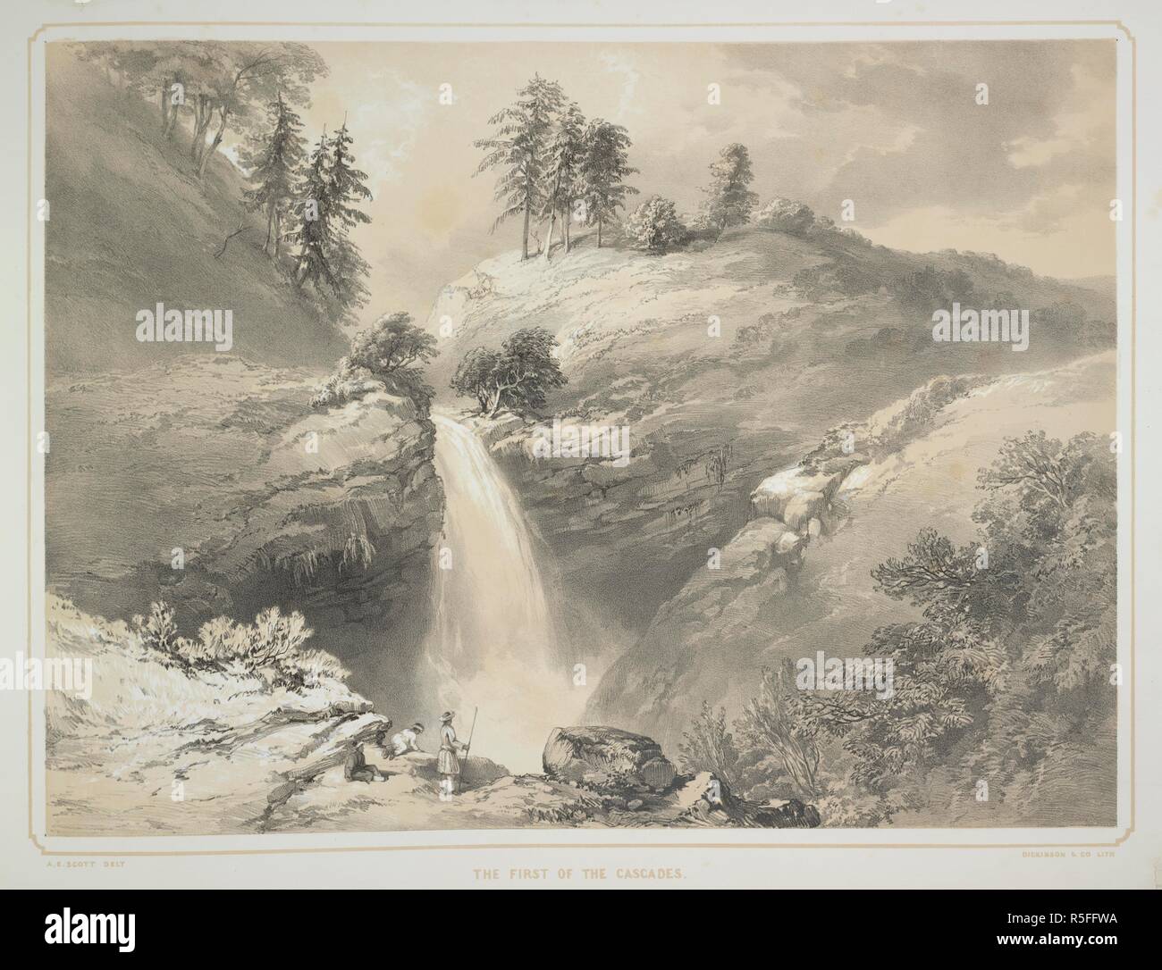 The first of the cascades. In this spectacular view is shown one of the ...