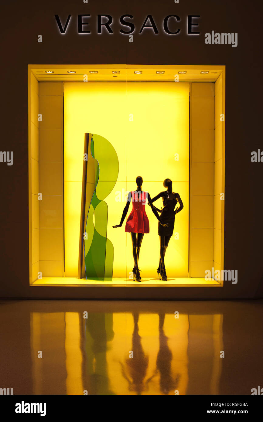 USA, Nevada, Las Vegas, CityCenter, Crystals Luxury Mall, Versace shop ...