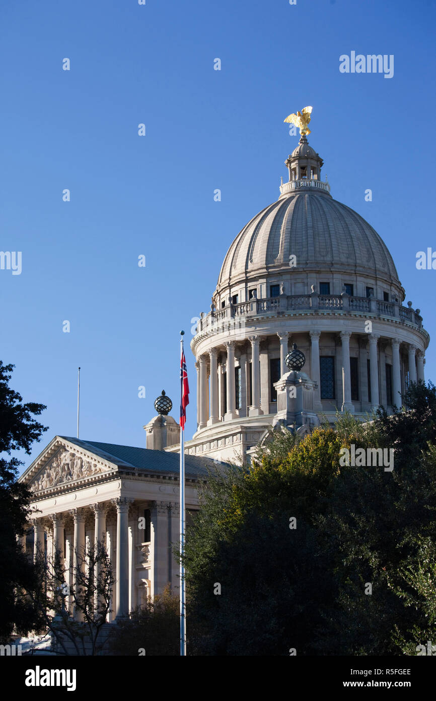 USA, Mississippi, Jackson, Mississippi State Capitol, exterior Stock ...