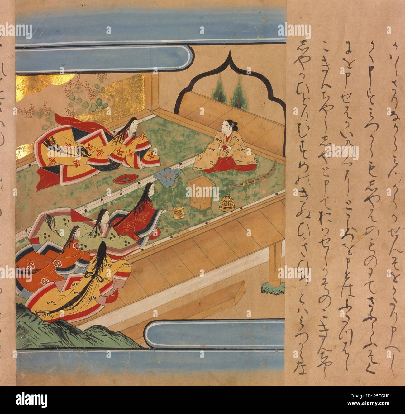 Tengu no dairi emaki the palace of the long nose hi-res stock ...