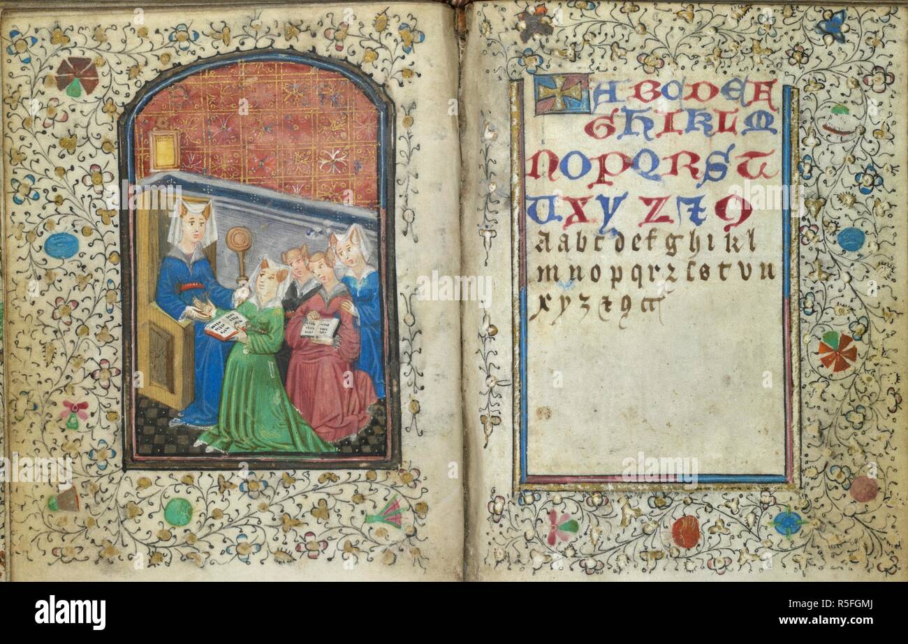 Illuminated manuscript alphabet hi-res stock photography and images - Alamy