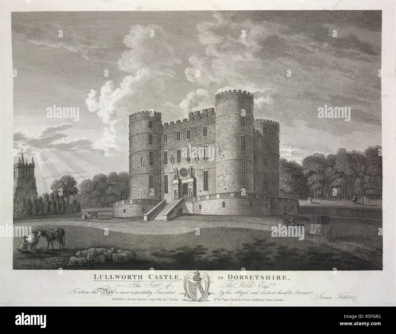 Lullworth Castle. View of Lullworth Castle, by Fittler. 1789. Lulworth ...