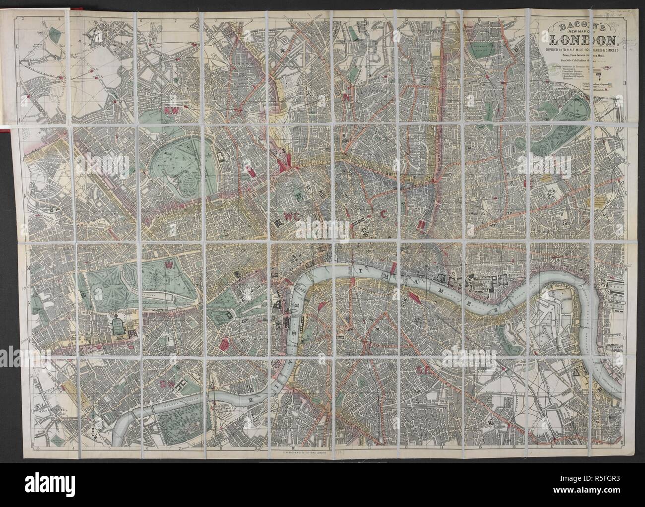 A map of London and its suburbs. This map was one of the most ...