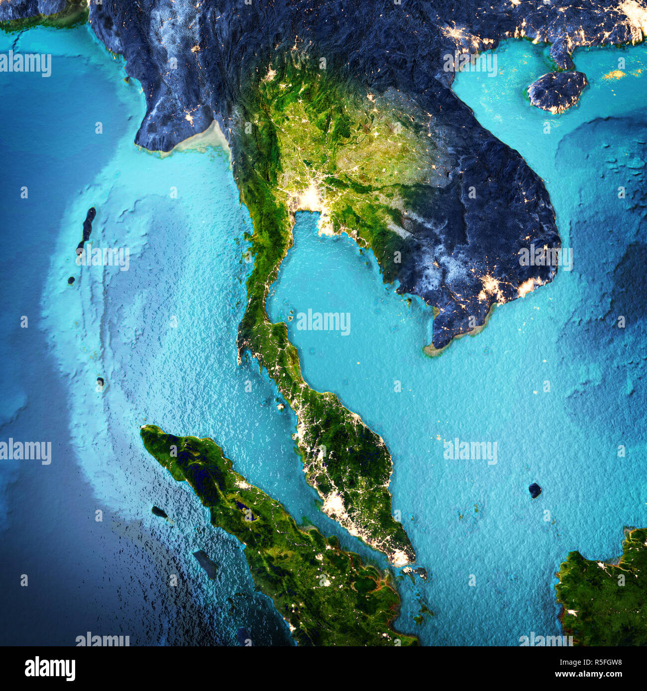 Thailand map malaysia hi-res stock photography and images - Alamy