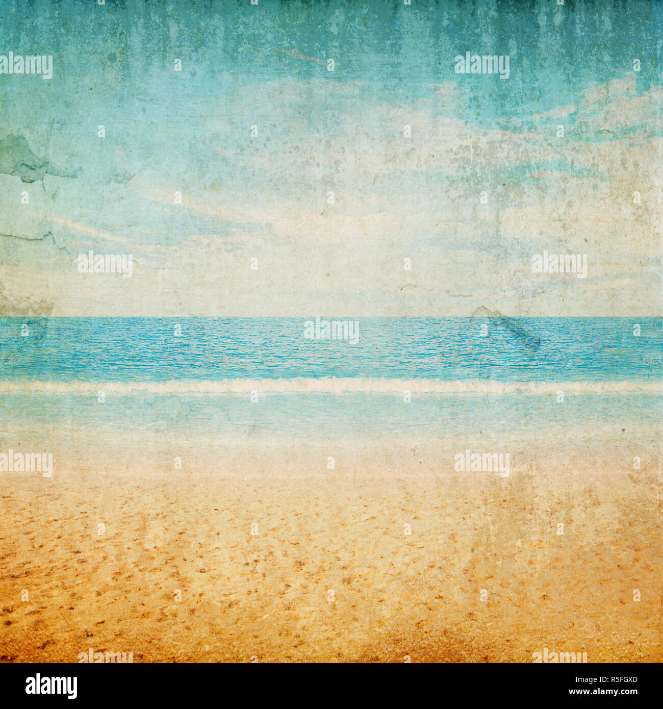 Tropical vintage beach landscape Stock Photo - Alamy