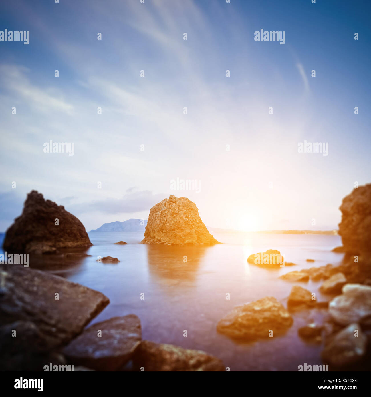 Scaur and sunrise Stock Photo - Alamy