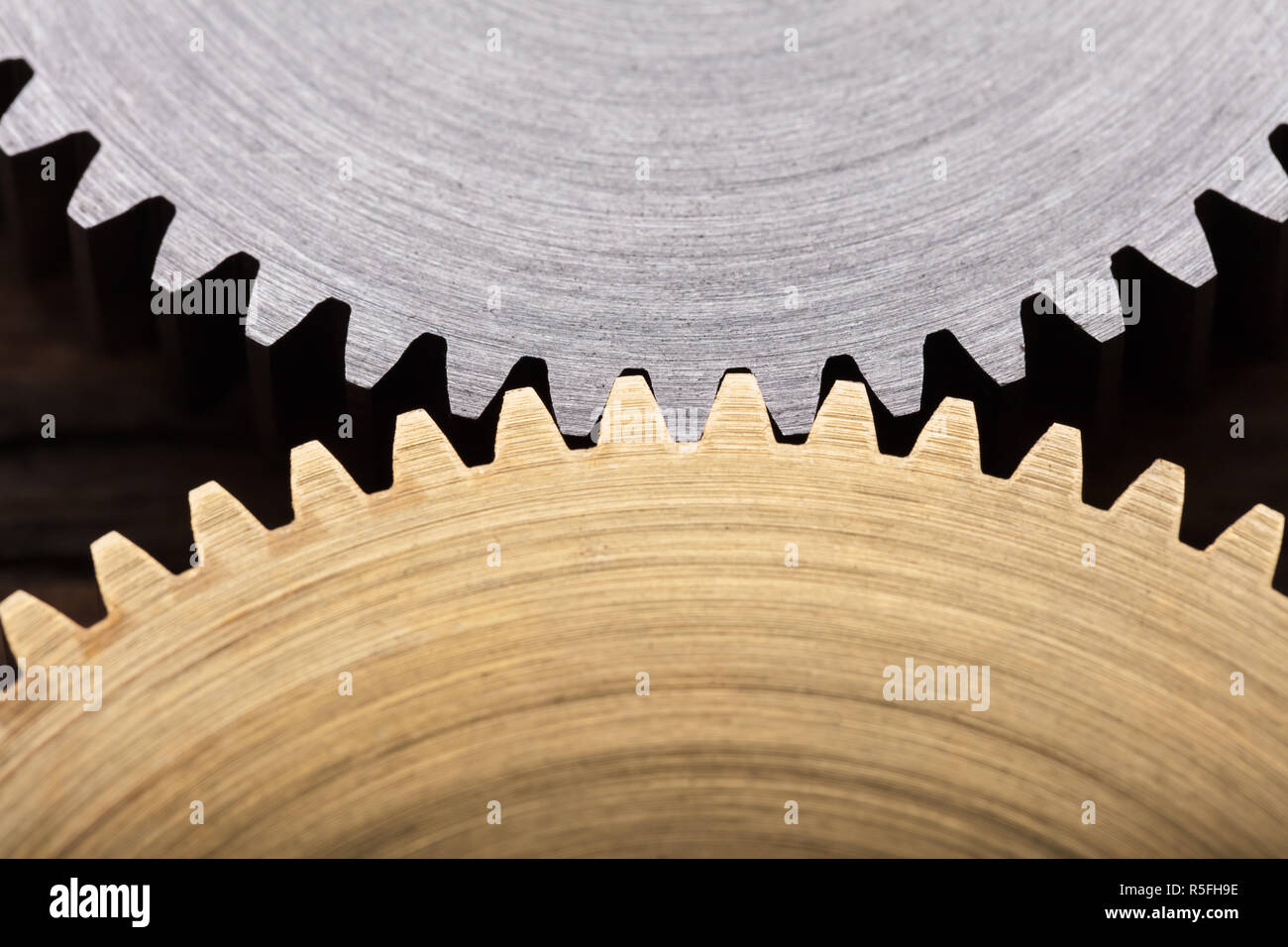 Interlocking Metal Gears Stock Photo - Alamy