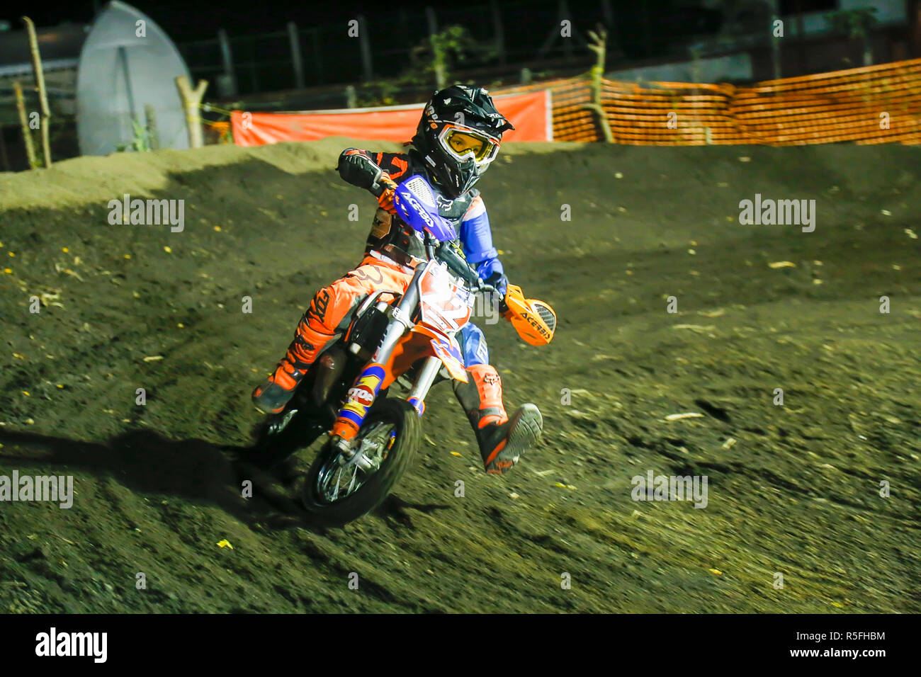 Kids Motocross at night Stock Photo - Alamy