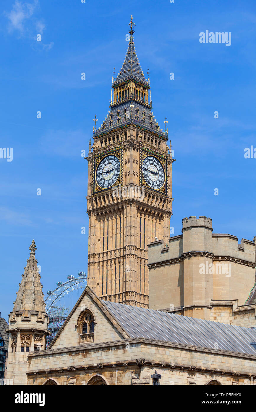 Big Ben, Clock tower of the Palace of Westminster, London, England ...