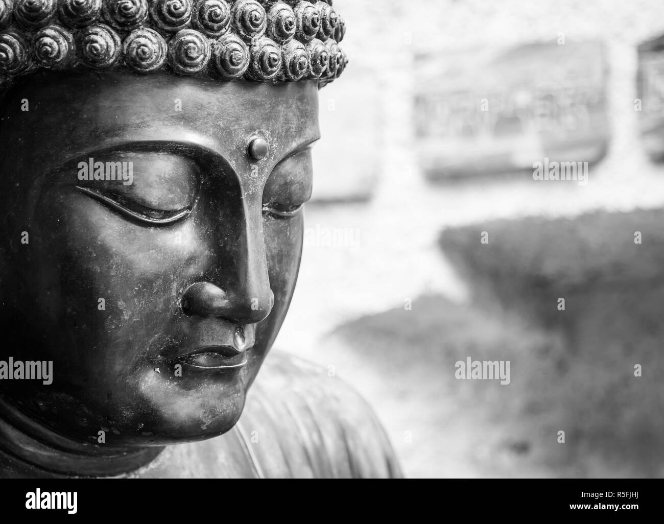 Buddhist meditating Black and White Stock Photos & Images - Alamy