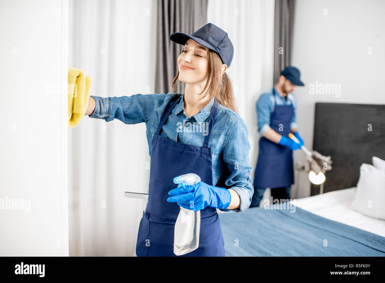 Hotel room service uniform hi-res stock photography and images - Alamy