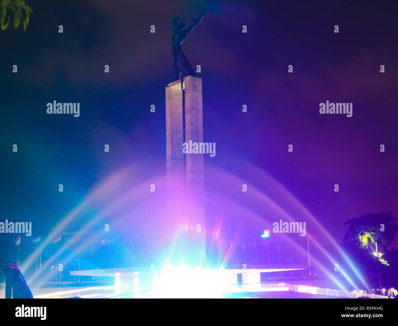 The light fountain at Lapangan Banteng Stock Photo - Alamy