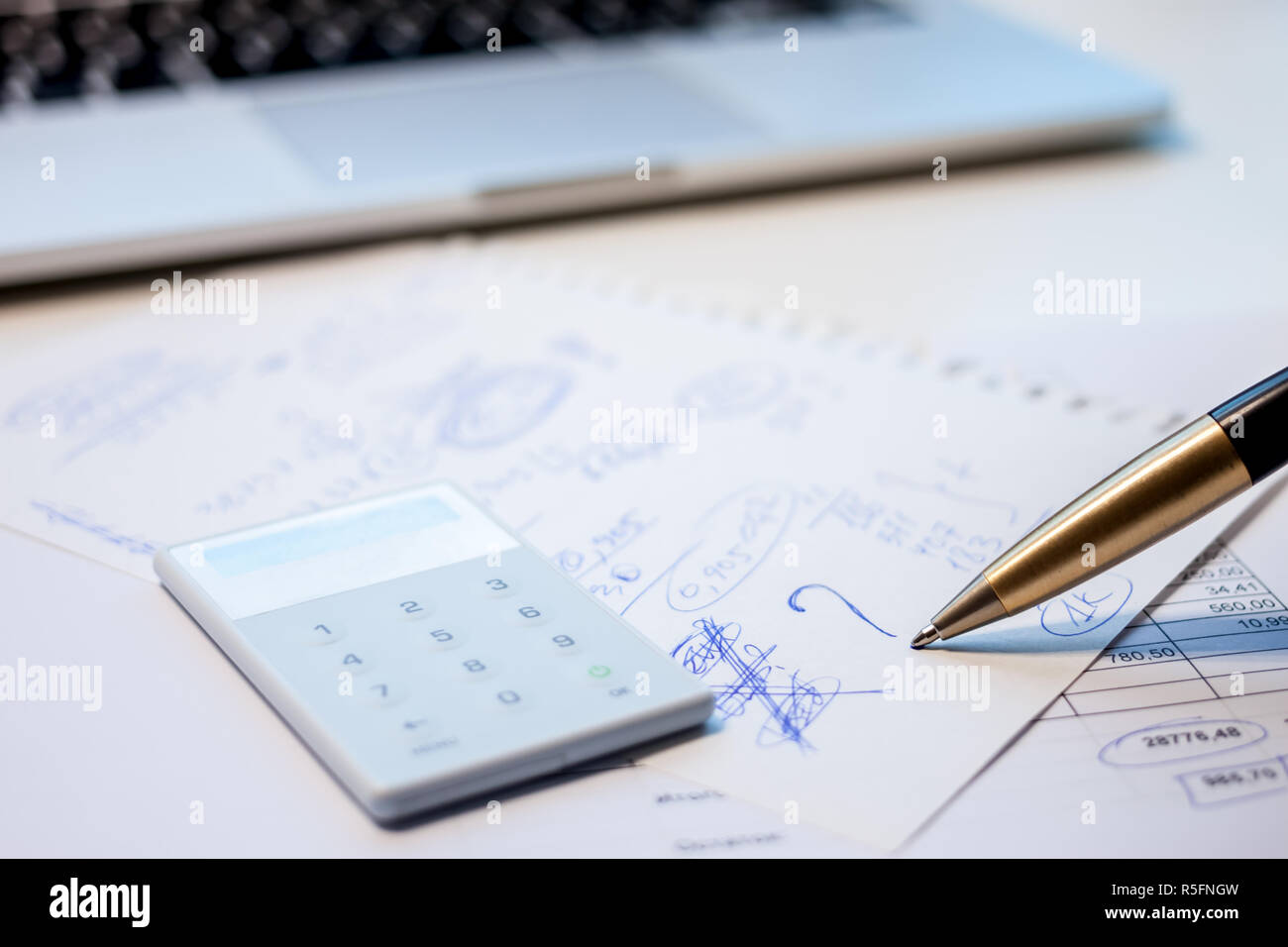 business plan calculation Stock Photo - Alamy