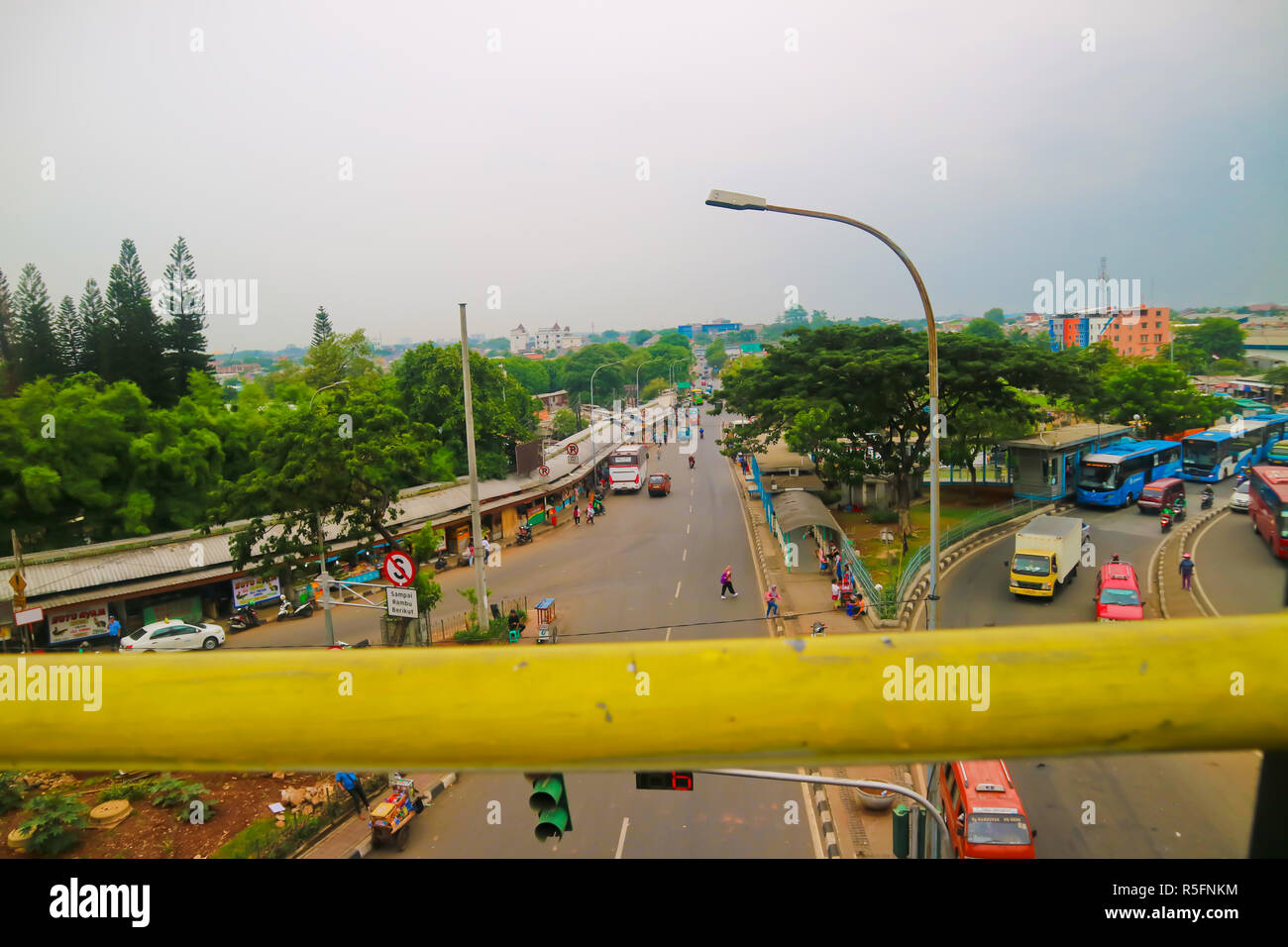 cityscape in flyover pasar rebo Stock Photo - Alamy