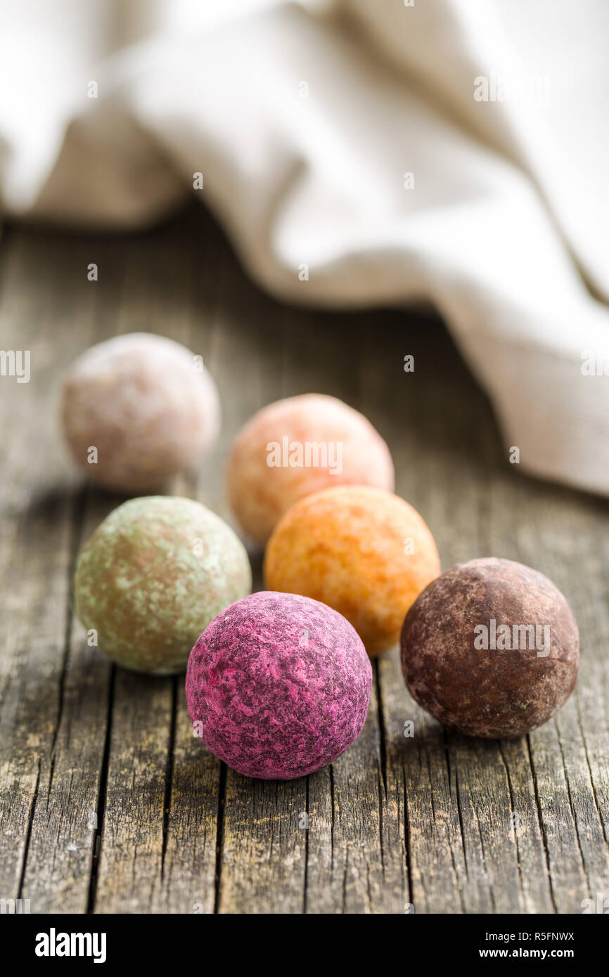 Sweet truffle balls Stock Photo - Alamy