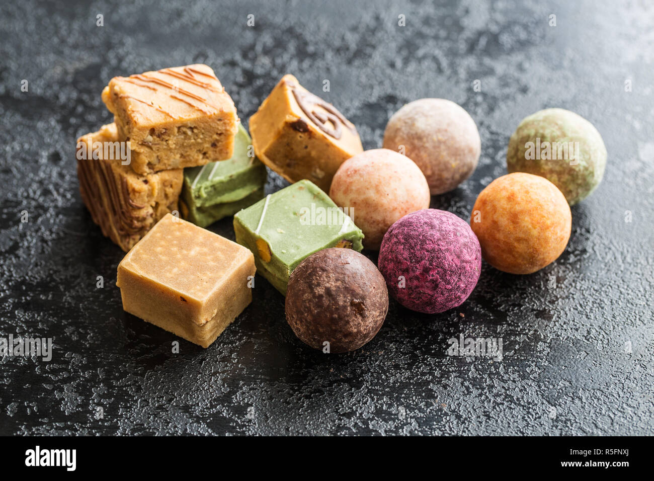 Various sweet candies Stock Photo - Alamy