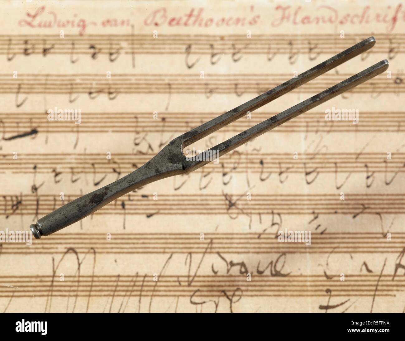 Tuning fork said to have been given by Ludwig van Beethoven to the ...