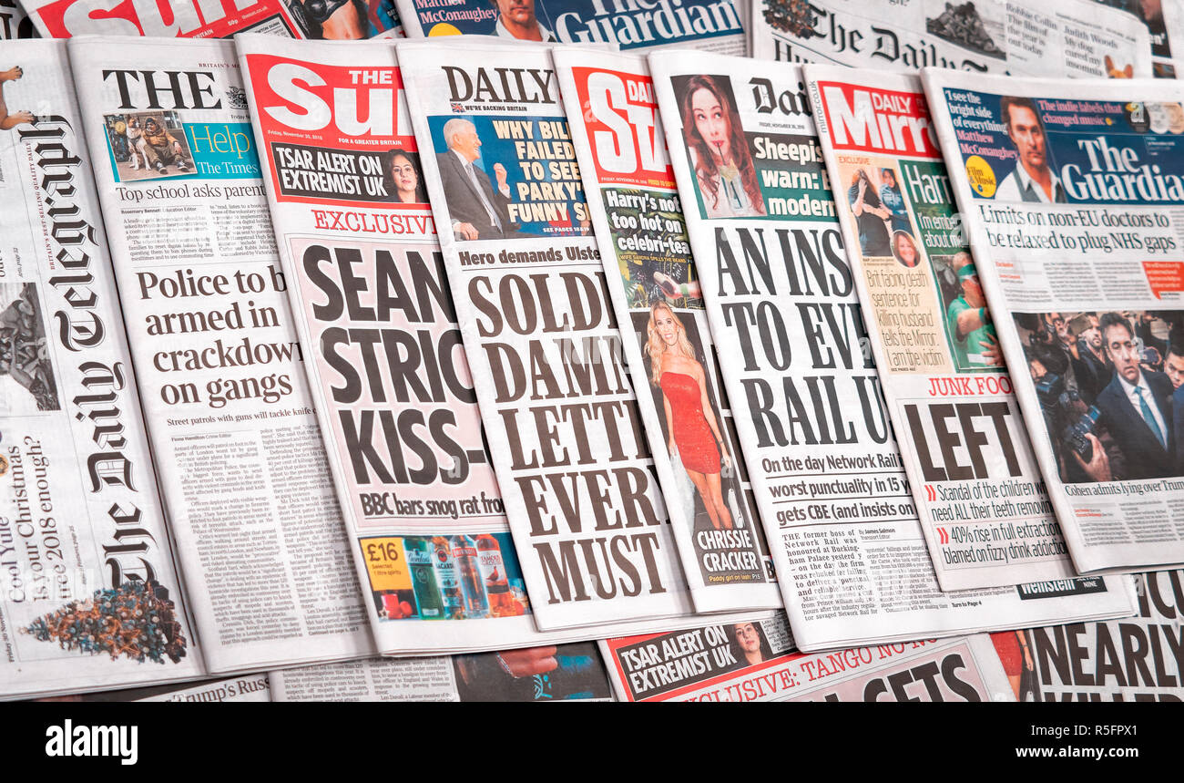 Newspaper Headlines Broadsheet High Resolution Stock Photography and ...