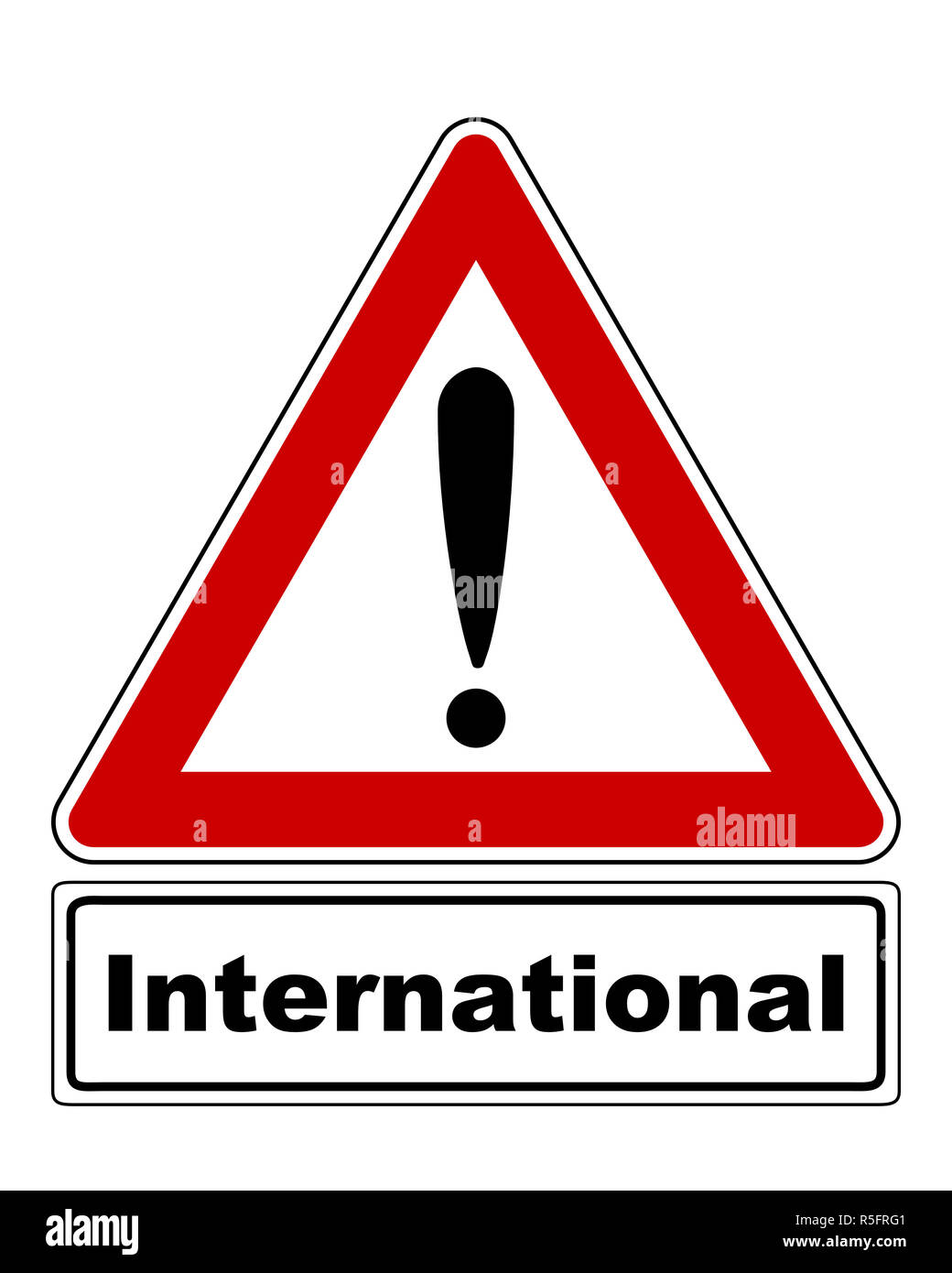 warning sign with exclamation mark and additional information Stock ...