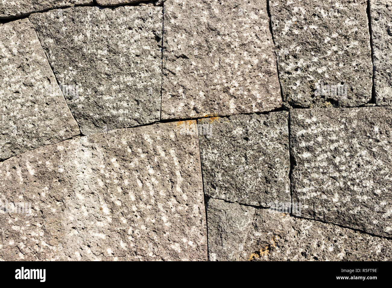 Volcanic Stone wall Stock Photo - Alamy