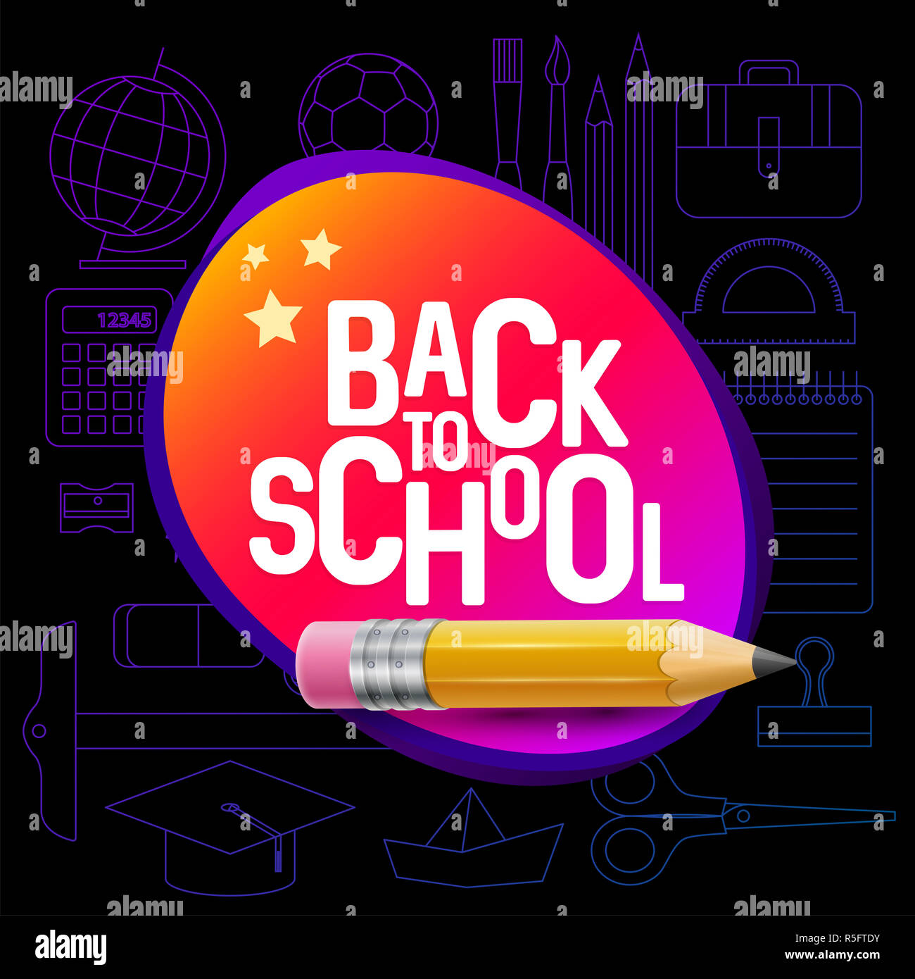 Back to school design Stock Photo - Alamy