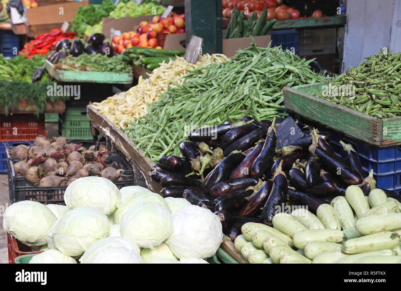 Fresh food market Stock Photo - Alamy