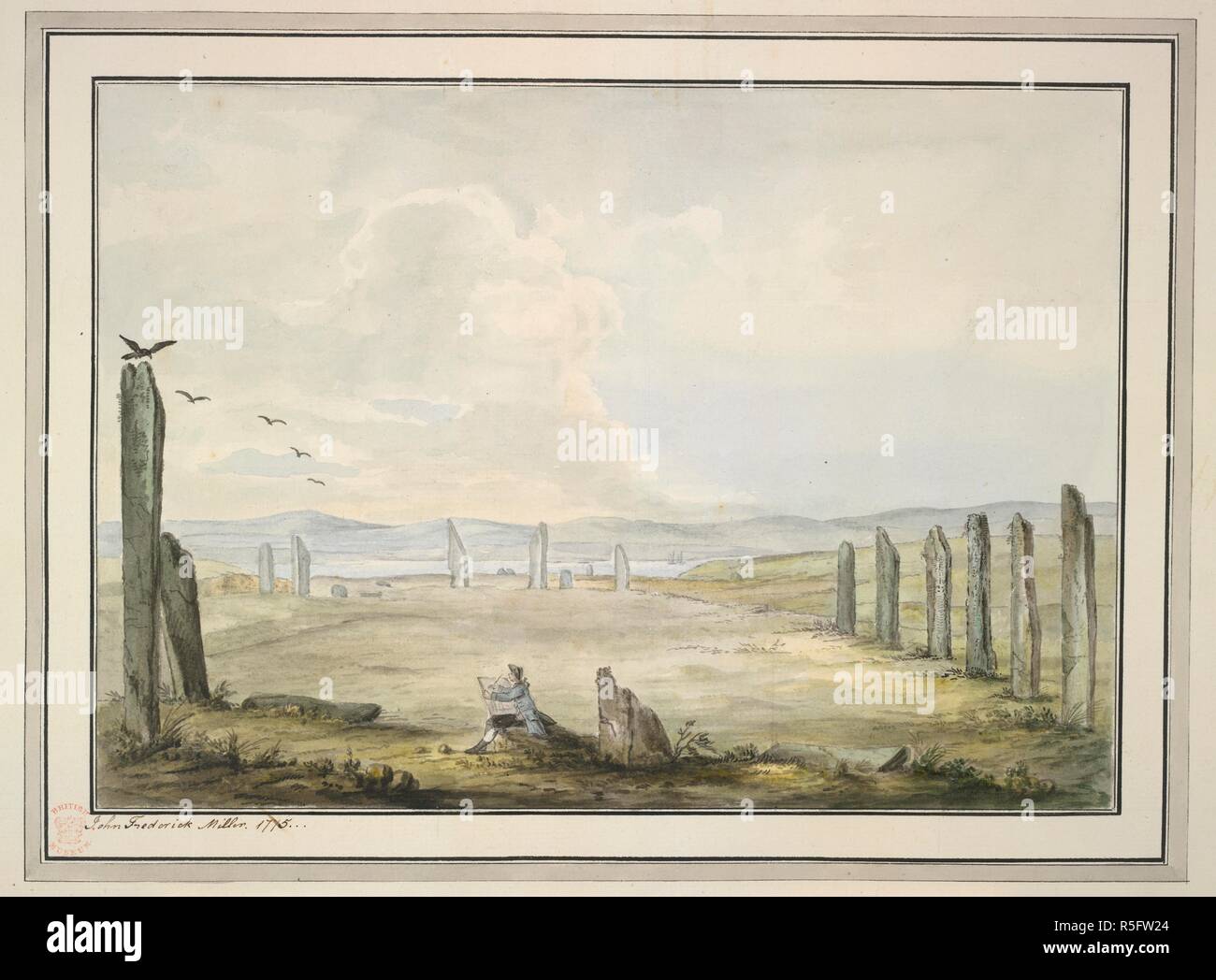 View of the Ring of Brodgar. Drawings of Sir Joseph Bank's Voyage to ...