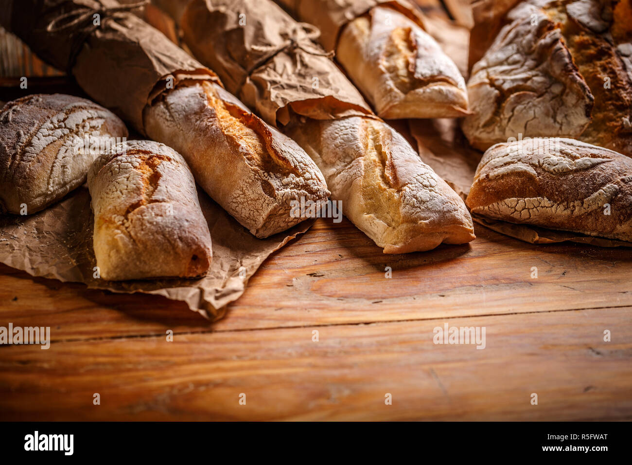 Composition different bread types bun hi-res stock photography and ...