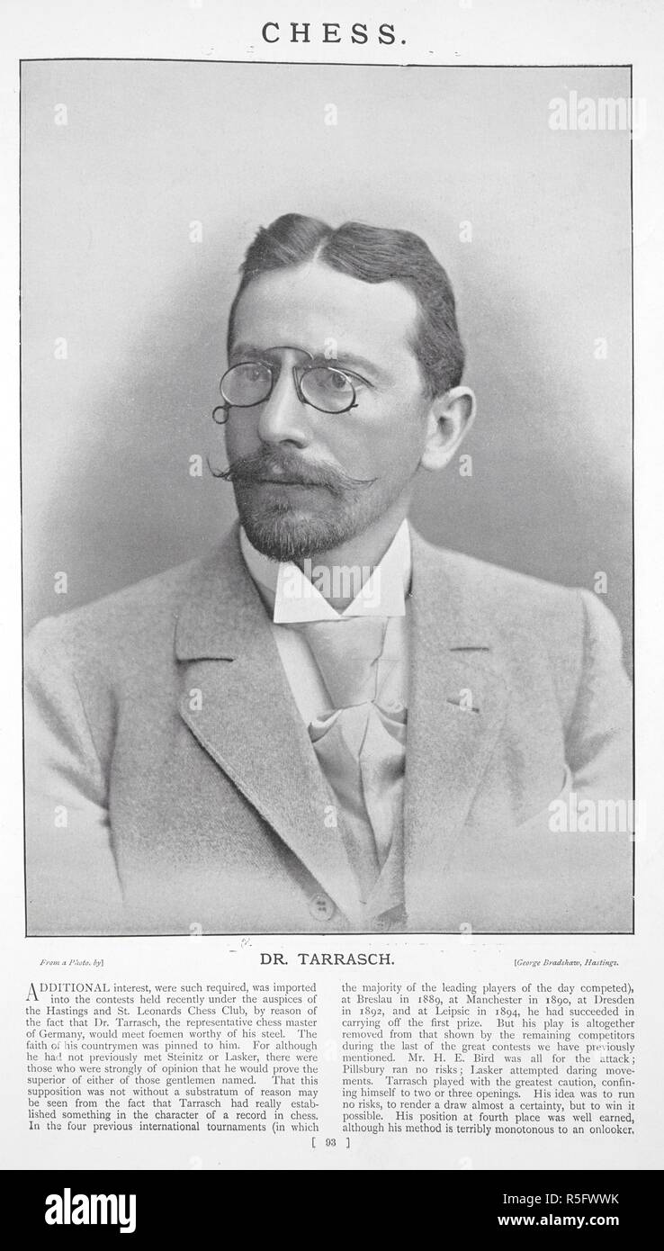 Siegbert Tarrasch (5 March 1862 â€“ 17 February 1934) was one of the ...