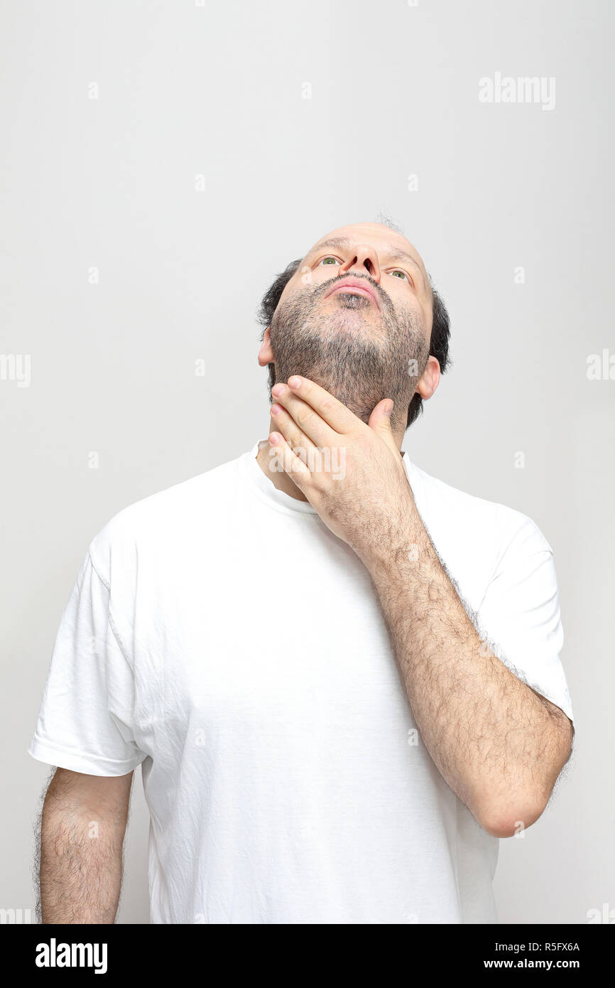 Beard in Hand Stock Photo - Alamy
