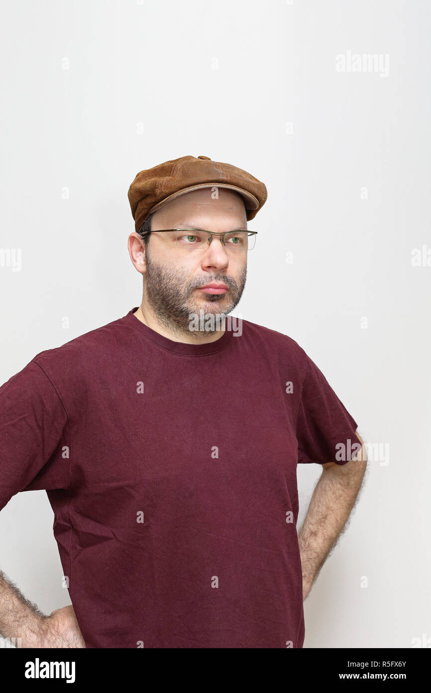 Flat Cap Man Stock Photo - Alamy
