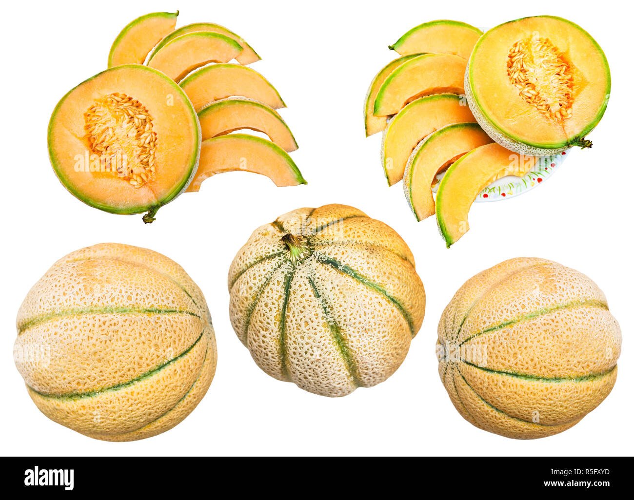 Collage ripe melon isolated hi-res stock photography and images - Alamy
