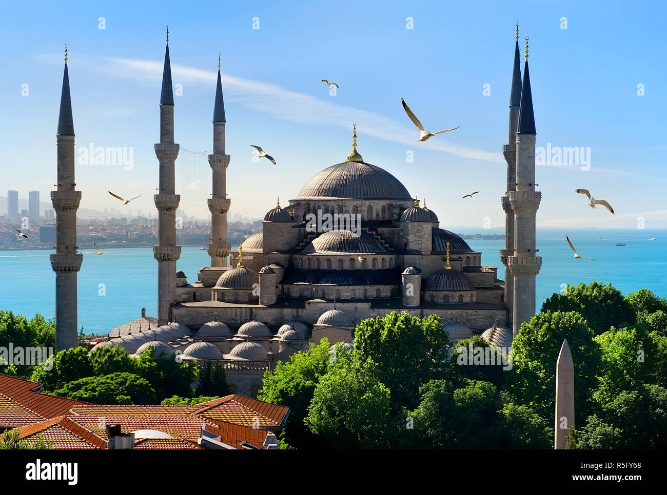 Blue Mosque and Bosphorus Stock Photo - Alamy