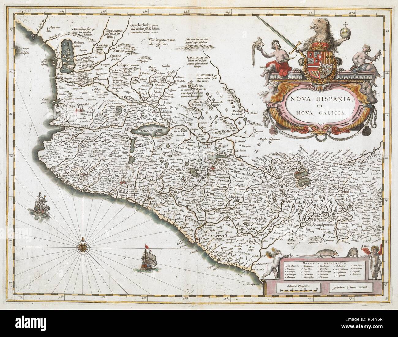 A map of New Spain and New Galicia. NOVA HISPANIA, ET NOVA GALICIA ...