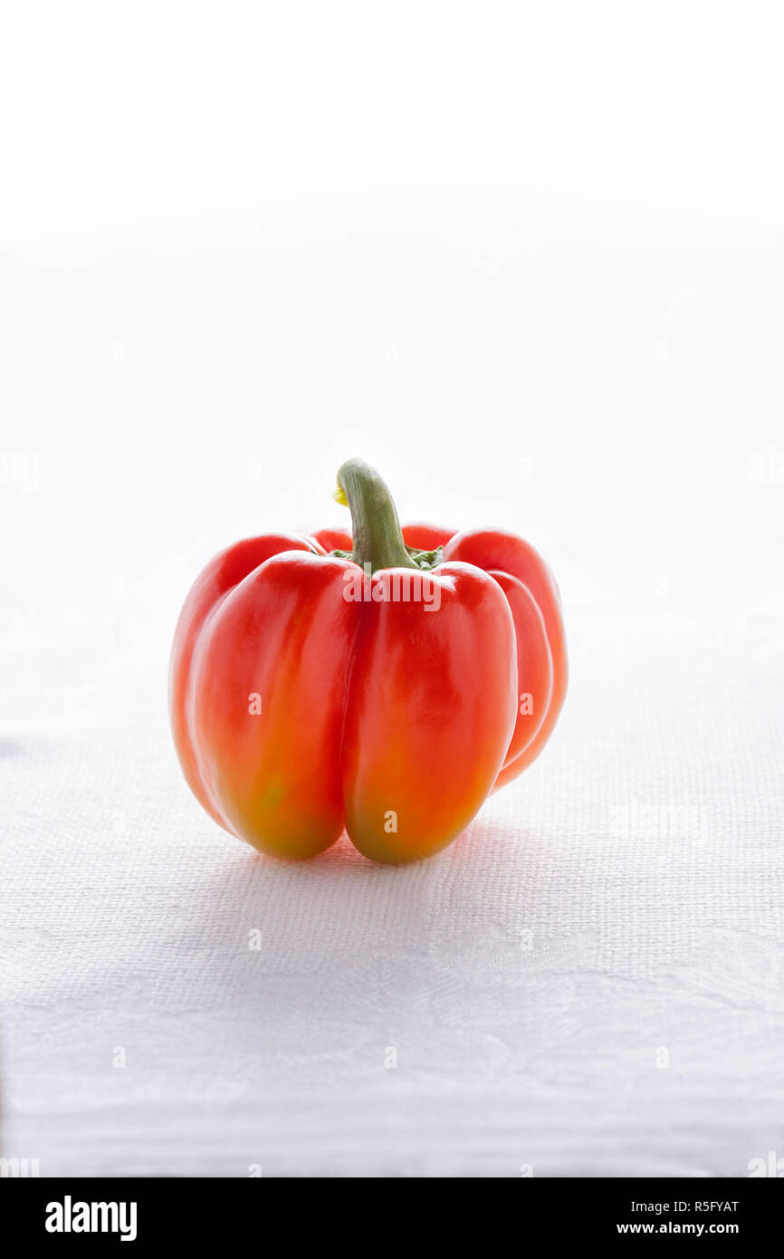 Red pepper isolated on white background Stock Photo - Alamy