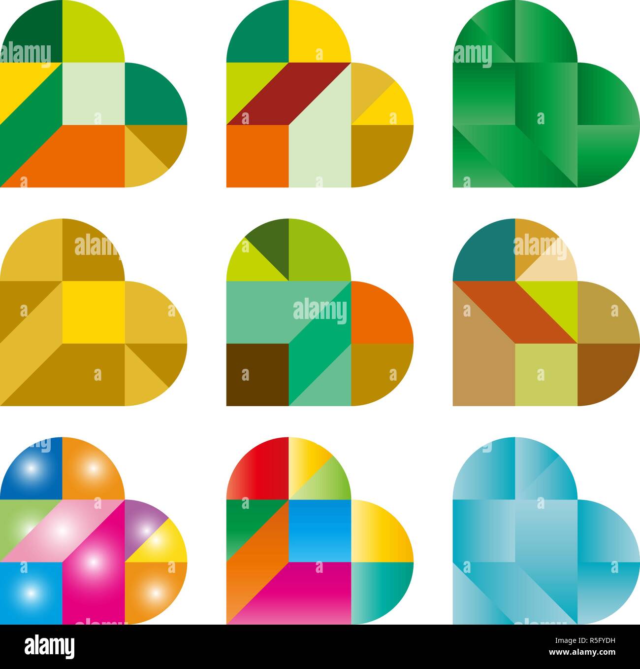 Heart tangram Stock Vector Images - Alamy