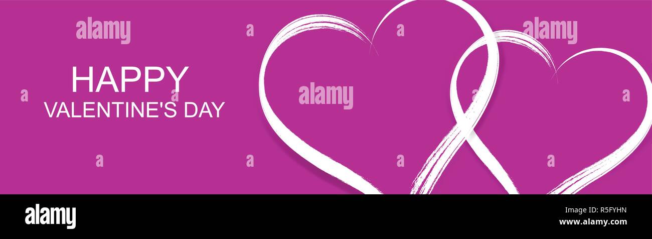 Vector happy valentine's day banner background Stock Vector Image & Art ...