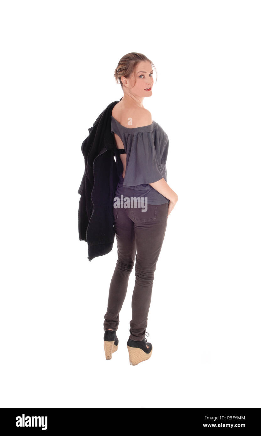 Pretty girl ready for a walk Stock Photo - Alamy