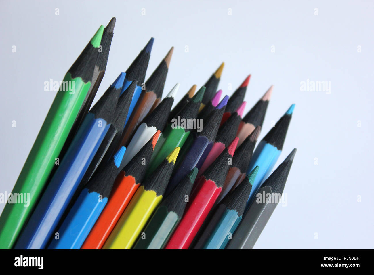 Set of colored pencils Stock Photo - Alamy