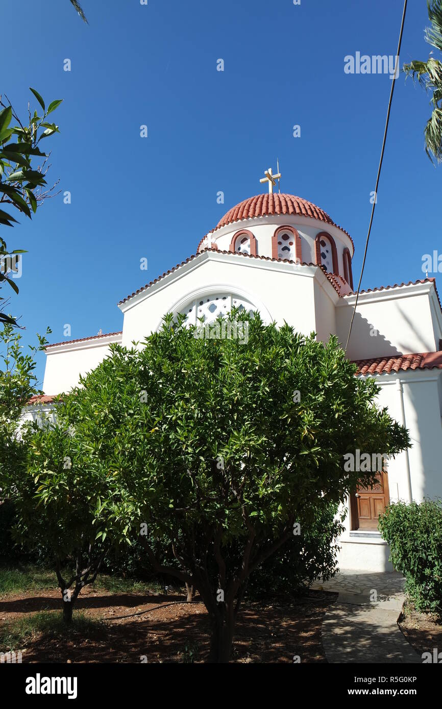 church architecture on crete,elounda Stock Photo - Alamy