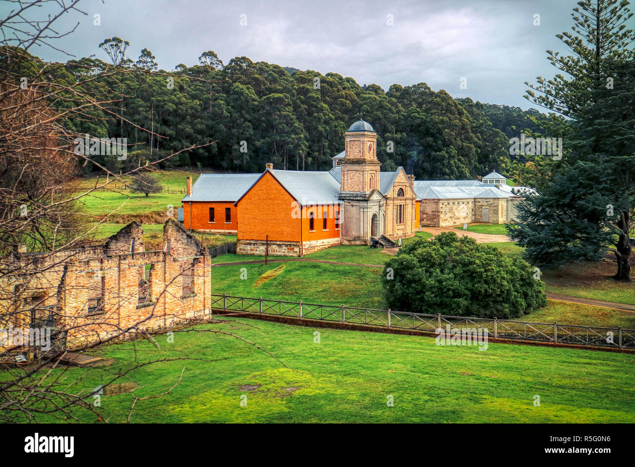 Port Arthur Penal Colony Historic Site, the Asylum building, completed ...